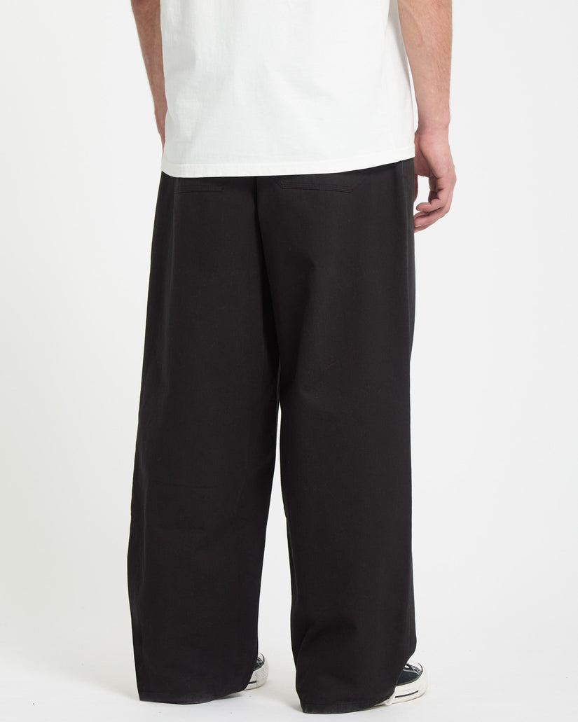 Chillow Pleat Elasticated Waist Trousers - Antique Black - Men - Volcom ...