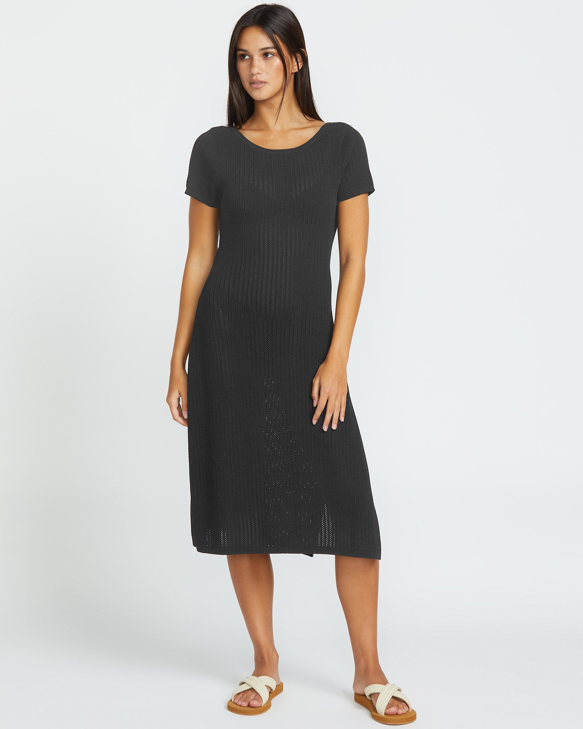 Meshy Beach Cover Up Dress - BLACK - Women - Volcom UK – Volcom United ...