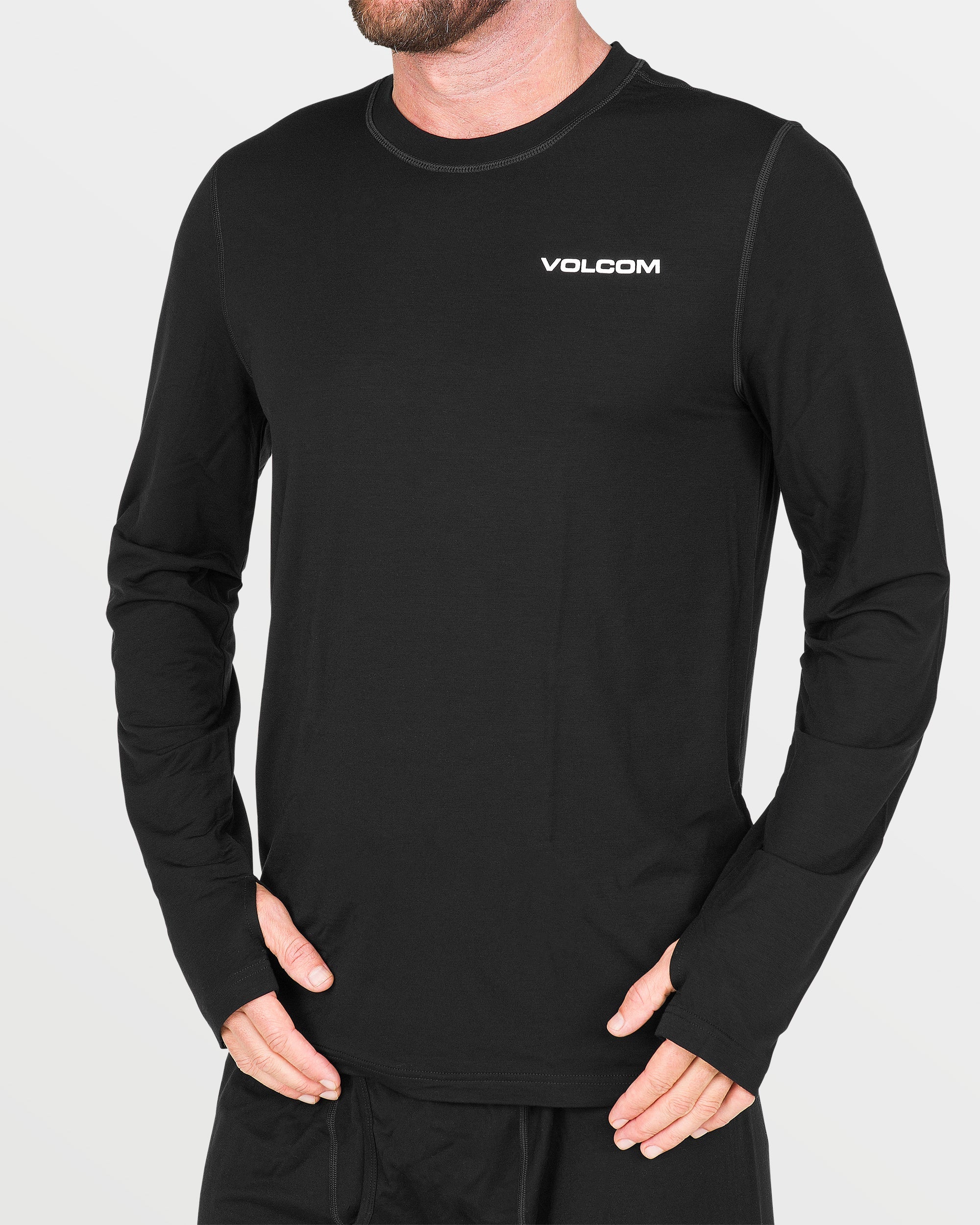 M Merino Blend Base Layer Top - Black - Men - Volcom UK – Volcom United ...
