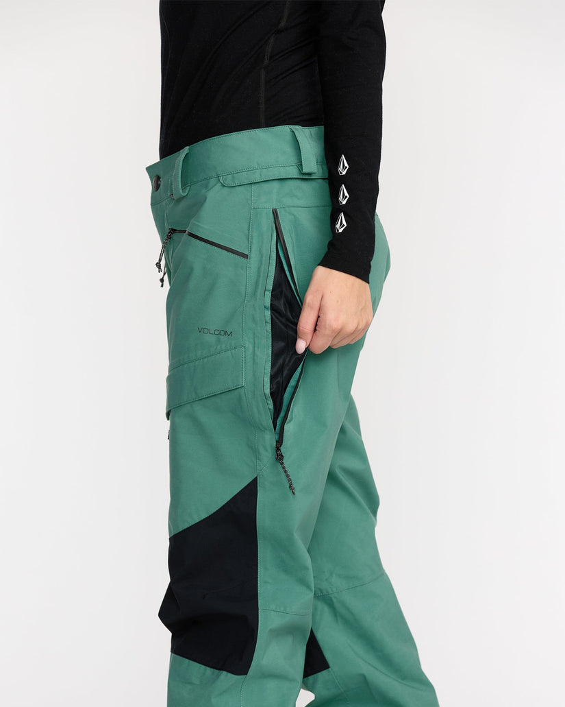 V.Co At Stretch Gore-Tex Trousers - Spruce Green - Women - Volcom UK ...