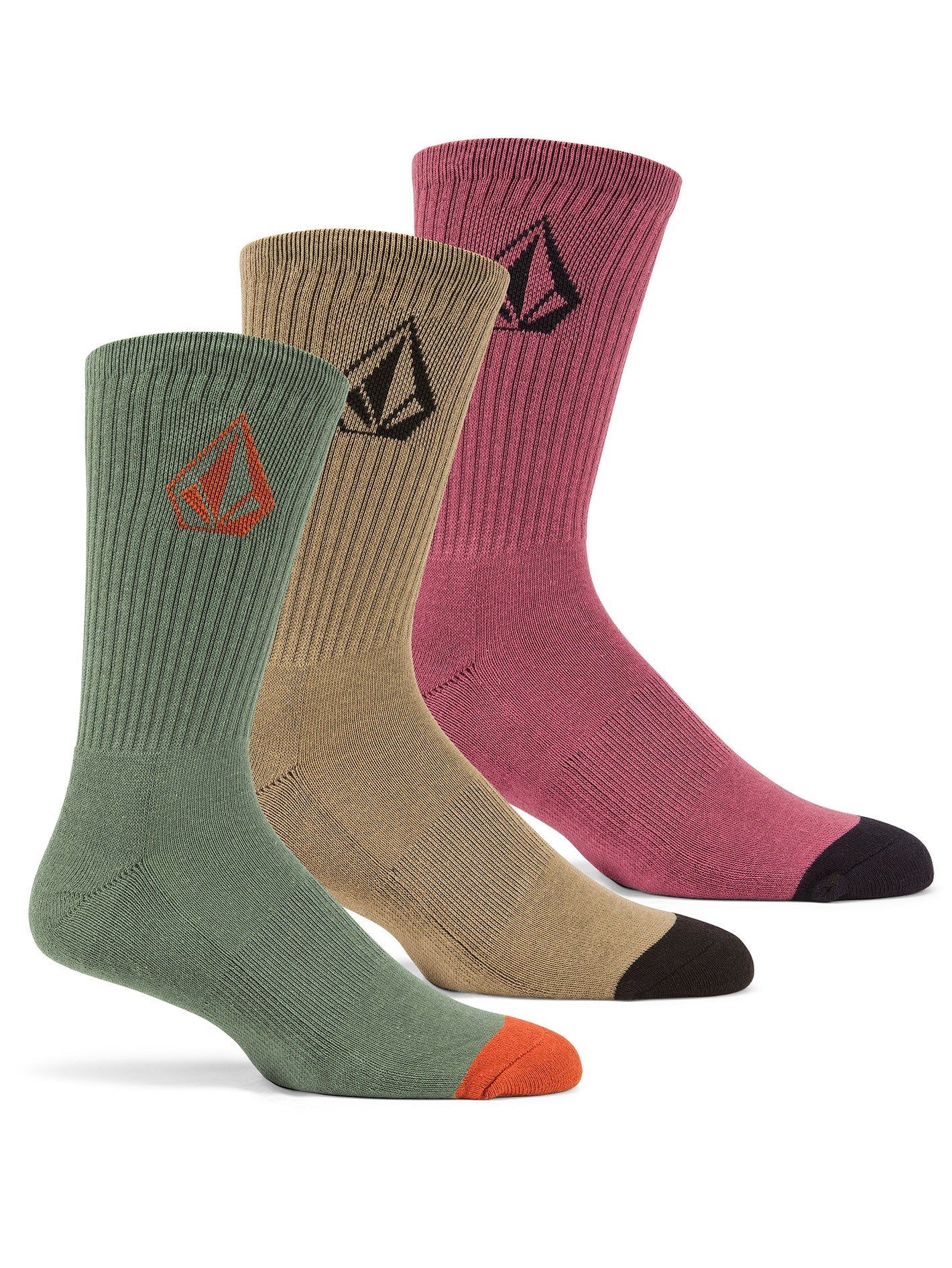 Full Stone Socks (3 Pack) - AGAVE - Men - Volcom UK – Volcom United Kingdom